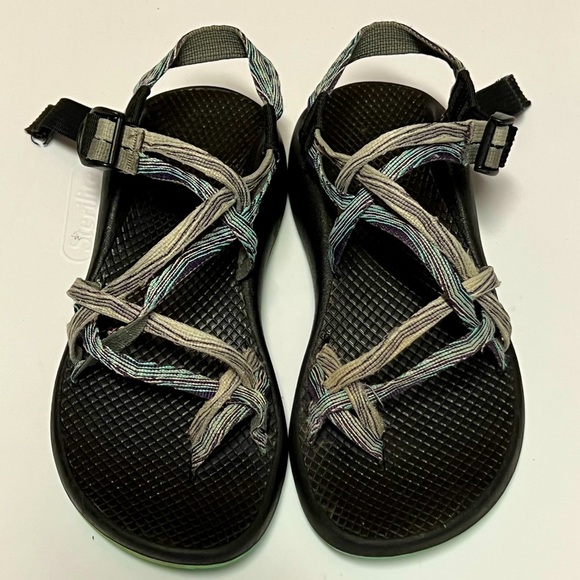 Chaco | Shoes | Chaco Women 8 Double Strap Purplegreen | Poshmark